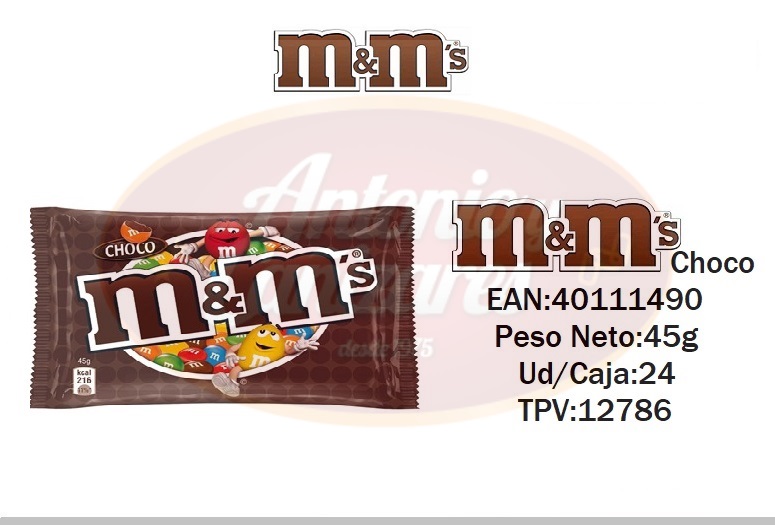 MyM Chocolate 45g - Caja de 24 Unidades - Rodri Market