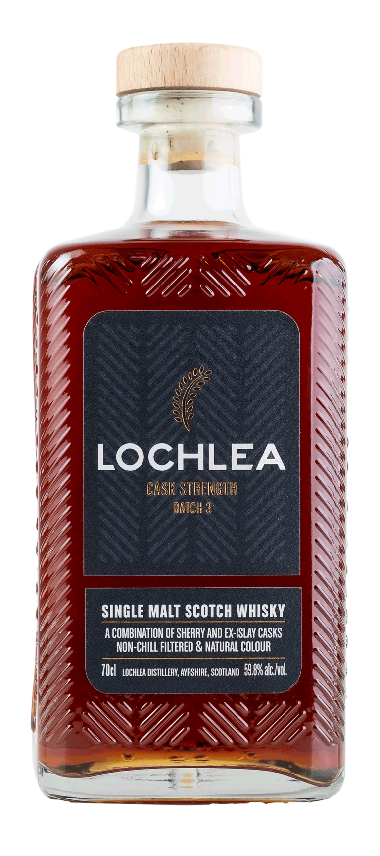 LOCHLEA CASK STRENGTH BATCH 3 SINGLE MALT WHISKY 70CL 59.8% - Rodri Market